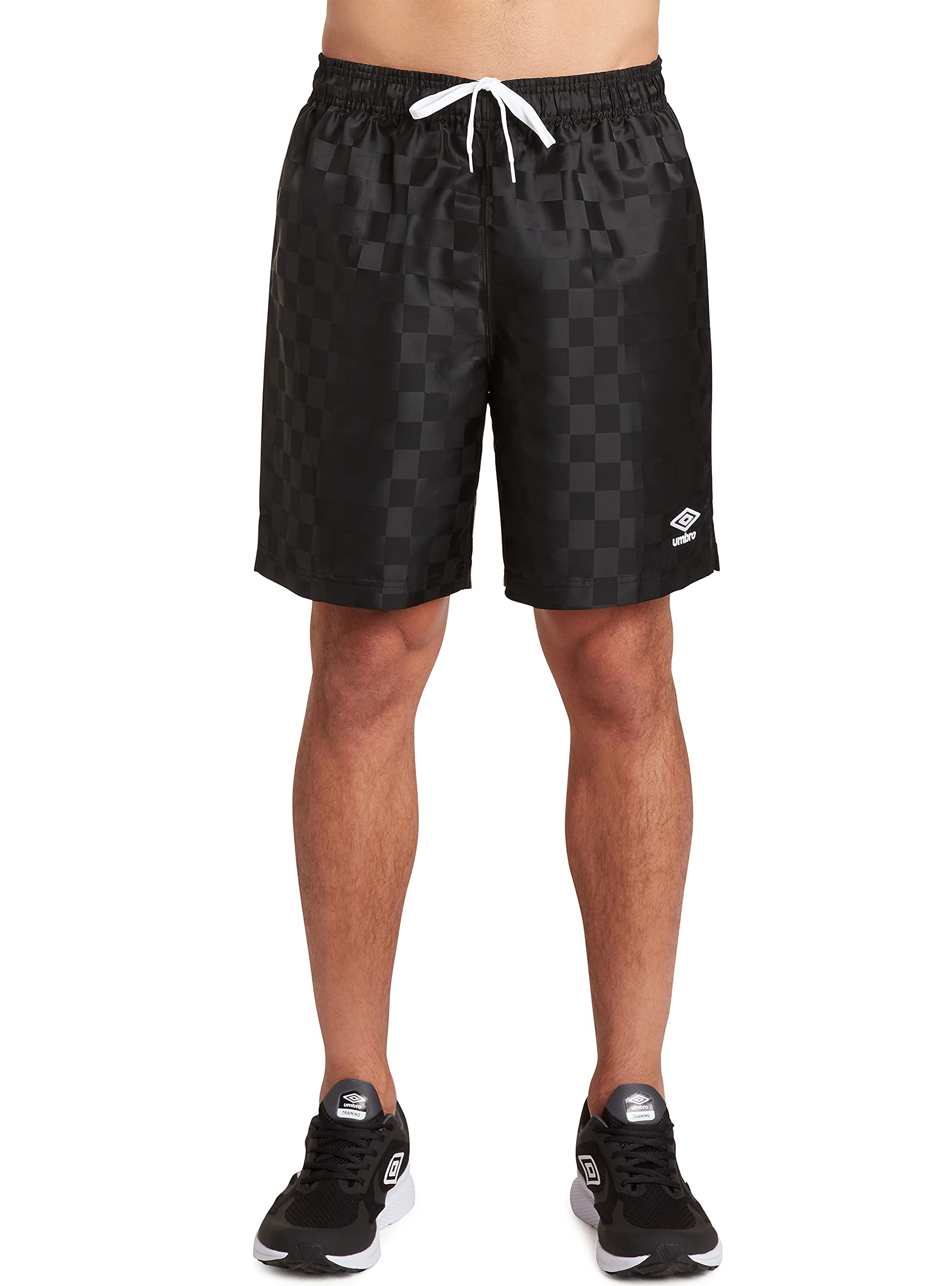 Umbro mens Checkered Short, Black Beauty/White, Large US