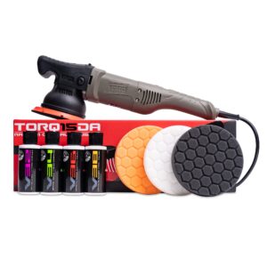 chemical guys torq15da 15mm long-throw random orbital polisher kit, digital display, (safe for cars, trucks, suvs, & more) 900w, 15mm orbit - 8 items