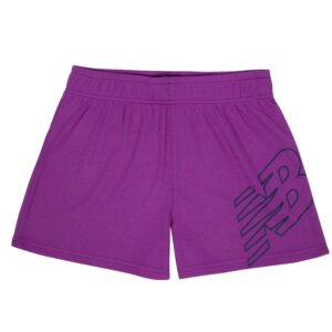 new balance kids girls' big core short, voltage violet, med