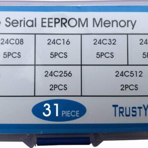 New 31pcs 24C02 24C08 24C16 24C32 24C64 24C128 24C256 24C512 DIP Wire Serial EEPROM Memory Include Box