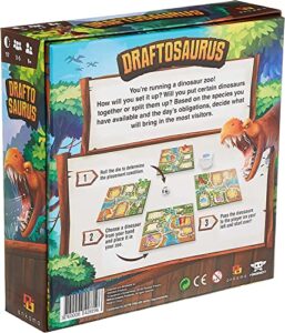 ankama draftosaurus - bringing the jurassic era alive- in draftosaurus, your goal is to have the dino park most likely to attract visitors, family fun drafting game, for 2 to 5 players, ages 8 and up