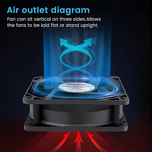 Wathai 2Pin 120mm x 38mm Brushless Cooling Case Fan 12V 2pin DC High Airflow Cooler Fan