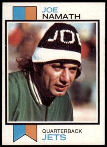 1973 topps regular (football) card#400 joe namath of the new york jets grade very good/excellent