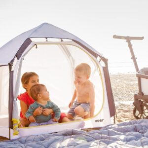 Veer Basecamp | JPMA Certified Portable Pop Up Play Yard/Play Pen for Babies, Toddlers and Kids | Indoor and Outdoor Use | Shade Canopy | Keeps Bugs Out | Playard Safety Certified