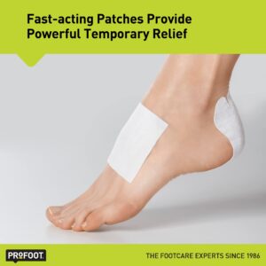 PROFOOT Pain Relief Patches for Foot & Heel Pain, Cooling Camphor & Menthol, Up to 8 Hours Relief from Sprains, Strains & Bruises, 2 Shapes Designed to Fit Feet, 6 Count