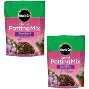 miracle-gro orchid potting mix, 8-quart (2 pack) (currently ships to select northeastern & midwestern states) (2)