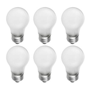 xtricity frosted a15 incandescent appliance light bulb, 40 watt, 2700k soft white, e26 medium base, 320 lumens, 130v (6 pack)