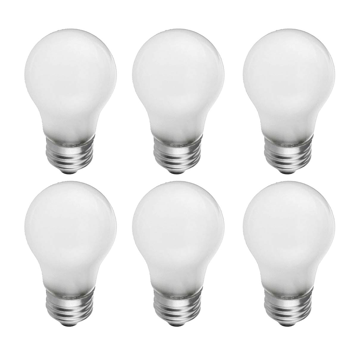 Xtricity Frosted A15 Incandescent Appliance Light Bulb, 40 Watt, 2700K Soft White, E26 Medium Base, 320 Lumens, 130V (6 Pack)