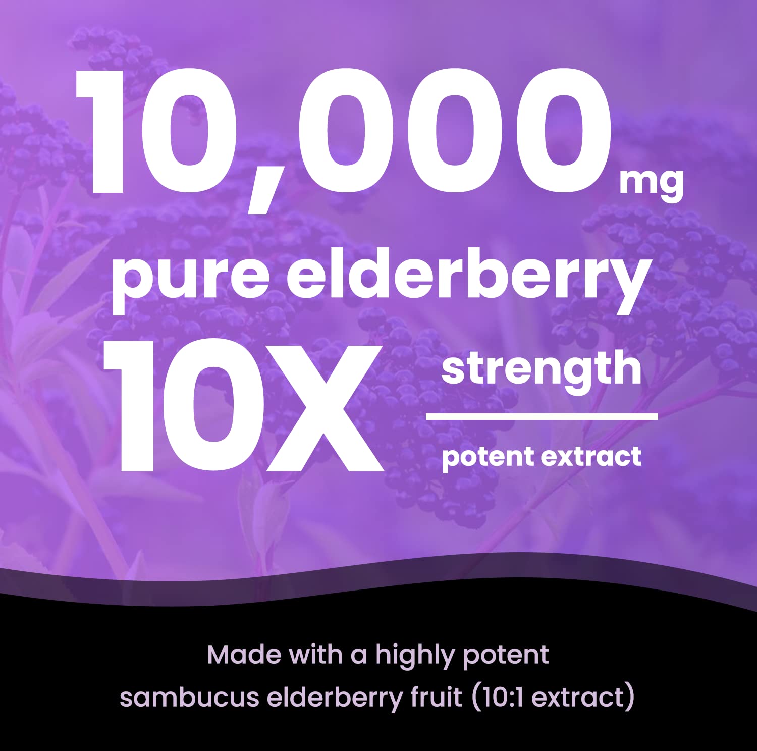 Elderberry Capsules | 10,000mg Sambucus Elderberry with Zinc and Vitamin C for Adults + Vitamin D3 5000 IU & Ginger | 5-in-1 Antioxidant Immune Support Supplement | 120 Elderberry Extract Capsules