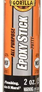 Gorilla All Purpose Epoxy Putty Stick, 2 Ounce, Grey, (Pack of 1)