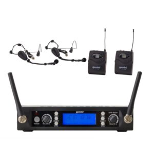 gemini sound uhf-6200hl premium wireless lavalier & headset mic system - crystal clear audio for stage performances and public speaking