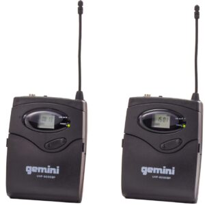 Gemini Sound UHF-6200HL Premium Wireless Lavalier & Headset Mic System - Crystal Clear Audio for Stage Performances and Public Speaking