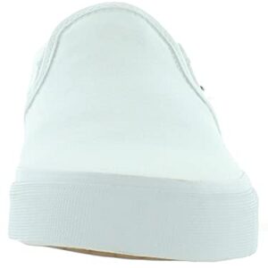 Vans Women's Asher Low Slip On Sneaker Wht/Wht 7.5 Medium US