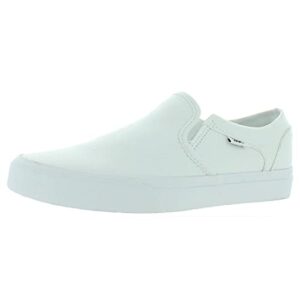 Vans Women's Asher Low Slip On Sneaker Wht/Wht 7.5 Medium US