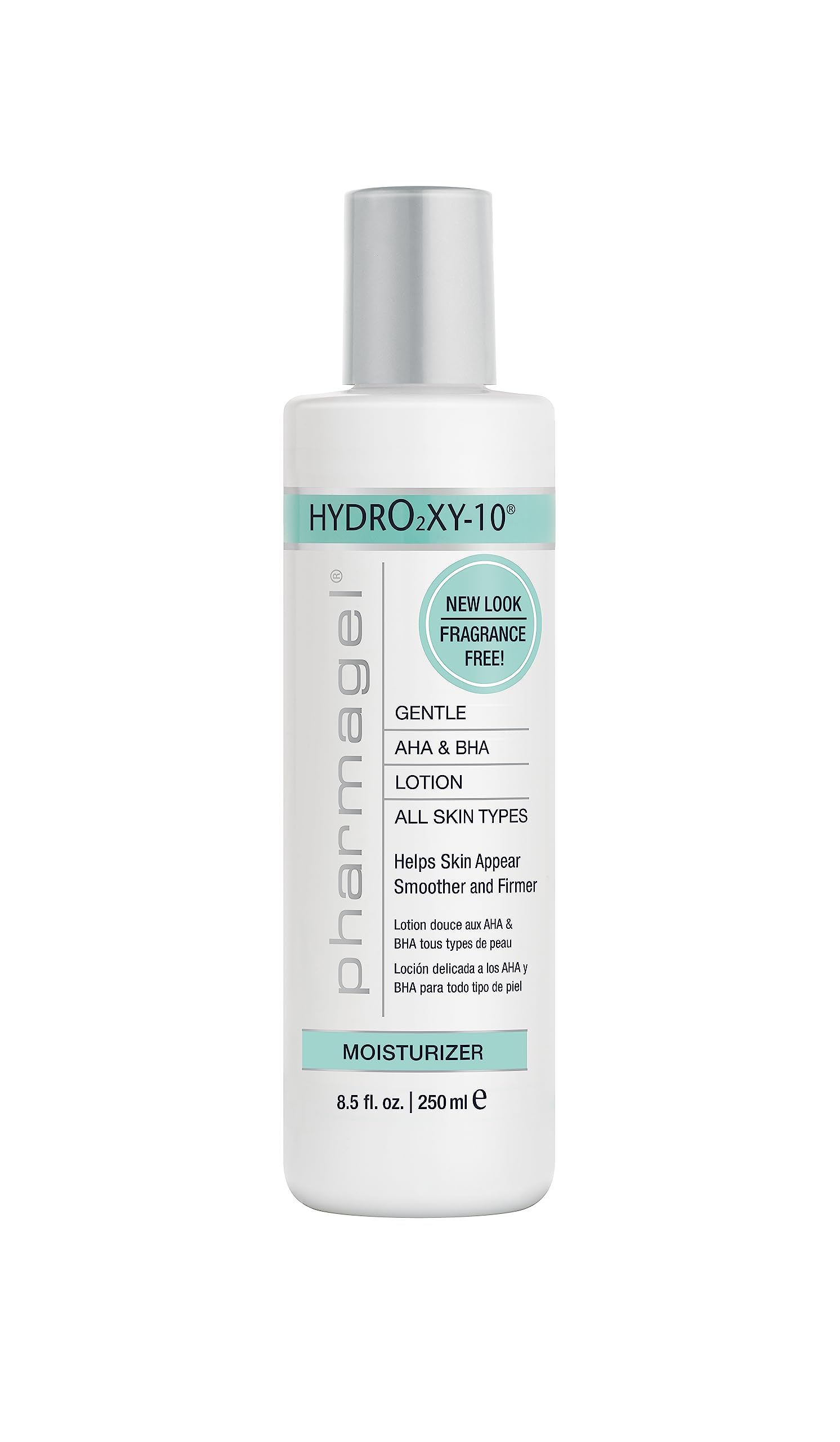 Pharmagel Hydro2 Xy 10 Lifting and Firming Concentrate Moisturizer | AHA and BHA Facial and Body Lotion | Rapid Absorption with Stabilized Oxygen - 8.5 fl. oz.