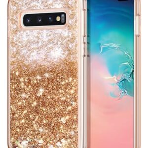 Coolden Case for Galaxy S10 Plus Cases Protective Glitter Case for Women Girls Cute Bling Sparkle Quicksand Heavy Duty Cover Hard Shell Shockproof TPU Case for Samsung Galaxy S10 Plus, Rose Gold