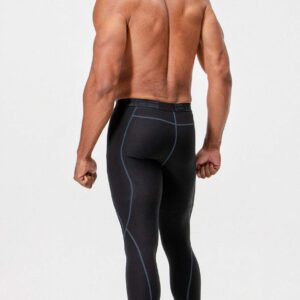 DEVOPS 2 Pack Men's 3/4 Compression Pants Athletic Leggings (X-Large, Black/Black)