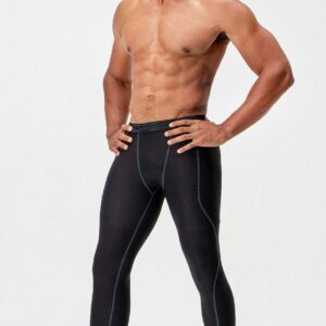 DEVOPS 2 Pack Men's 3/4 Compression Pants Athletic Leggings (X-Large, Black/Black)