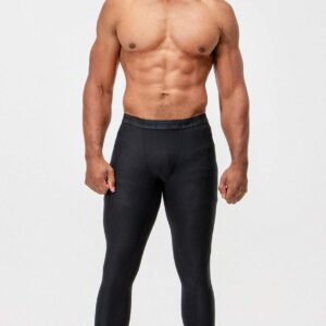 DEVOPS 2 Pack Men's 3/4 Compression Pants Athletic Leggings (X-Large, Black/Black)