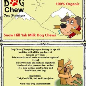 Snow Hill Natural Himalayan Yak Milk Dry Cheese Dog Chews Long Lasting Odor Stain Gluten GMO Free Protein-Rich Treat Improved Oral Health - Yaky Cheese of Himalayas (Large 5 PCS)