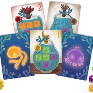 Z-Man Games Noctiluca Board Game - Dive into The Glowing Depths in This Colorful Dice Game! Strategy Game for Kids & Adults, Ages 8+, 1-4 Players, 30 Minute Playtime, Made