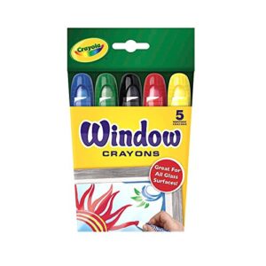 crayola washable window crayons - 5-count, 6 pack