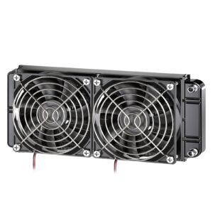 clyxgs water cooling radiator, 12 pipe aluminum heat exchanger radiator with fan for pc cpu computer water cool system dc12v 240mm black