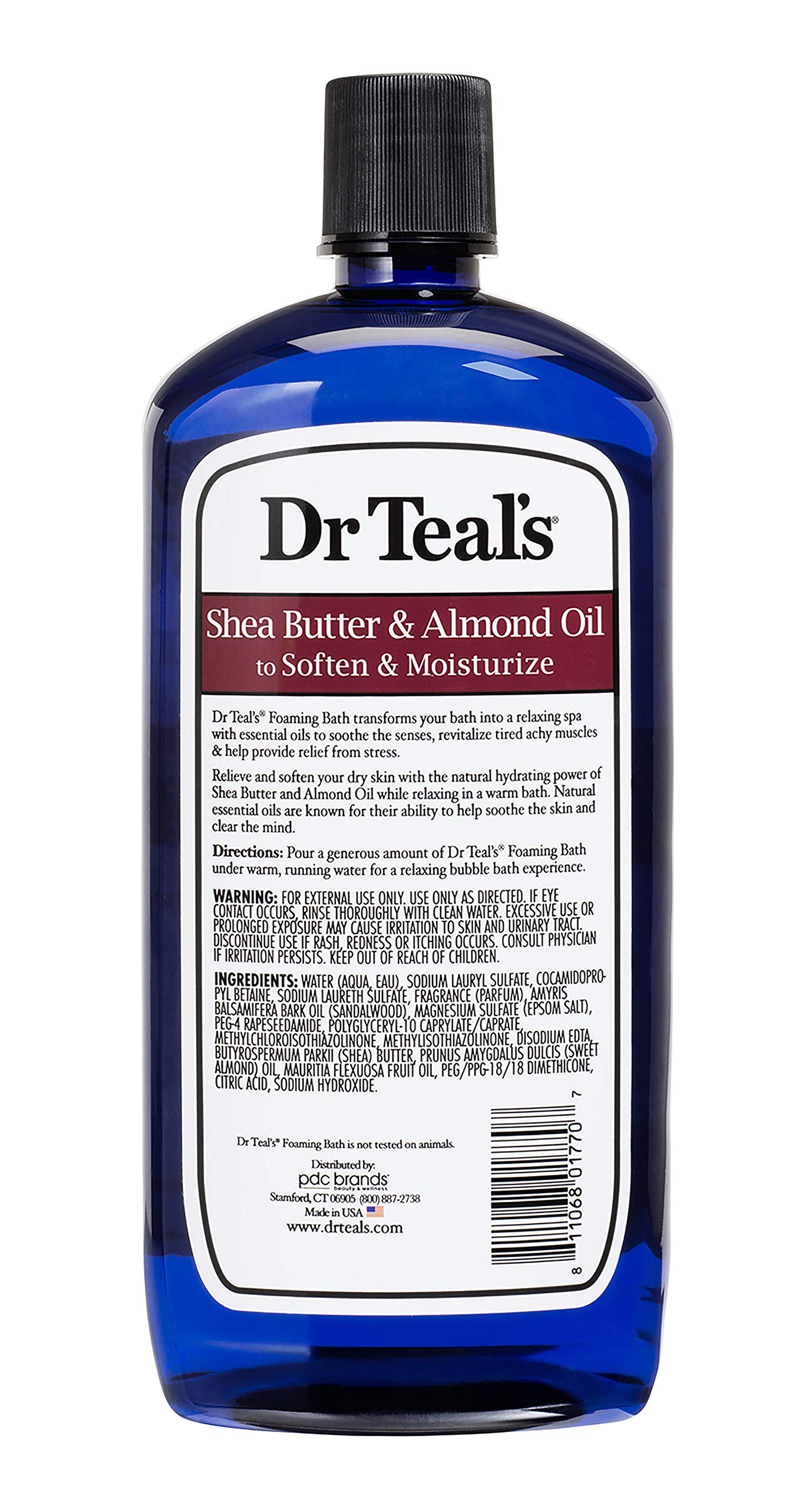 Dr. Teals Shea Butter & Almond Oil Foaming Bath Gift Set (2 Pack, 34oz ea.) - Soften & Moisturize Skin & Clear The Mind