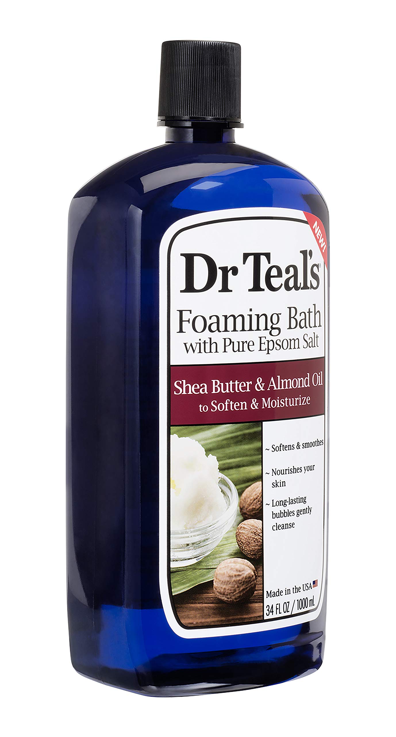 Dr. Teals Shea Butter & Almond Oil Foaming Bath Gift Set (2 Pack, 34oz ea.) - Soften & Moisturize Skin & Clear The Mind