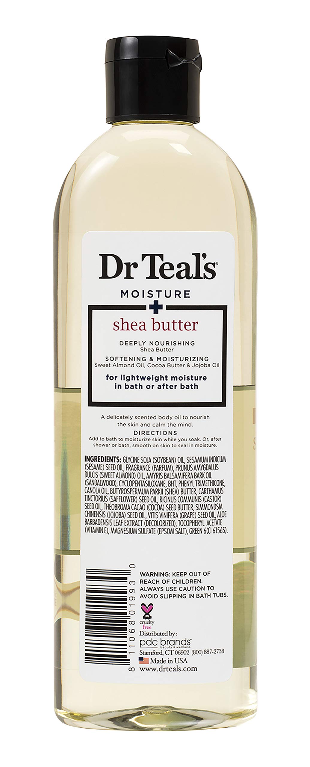 Dr. Teal's Moisturizing Bath & Body Oil 2-Pack (17.6 Fl Oz Total) Moisture + Ultra Rich Shea Butter & Essential Oil. Treat Your Skin, Your Senses, and Your Stress.