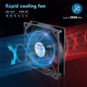 Wathai 120mm x 25mm 12V Computer Case Cooling Fan 12 Volt 2Pin High High Performance DC Fan 2 Pack