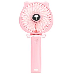 tripole mini handheld fan 2600mah battery operated fan 3 speed adjustable usb rechargeable small portable personal fan foldable stroller desk table fan for kids girls woman home office outdoor travel