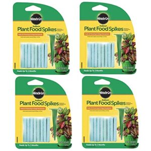 miracle-gro indoor plant food spikes, 1.1-ounce (4 pack) (4)