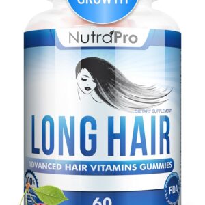 NutraPro Long Hair Gummies – Anti-Hair Loss Supplement for Faster Hair Growth of Weak, Thinning Hair – Grow Long Thick Hair & Increase Hair Volume with Biotin And 10 Hair Vitamins.For Men And Women.