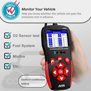 JUTA JT600 Car OBD2 Scanner Code Reader, Graphing Battery Test, Check Engine Diagnostic Scan Tool for All OBDII Vehicle After 1996