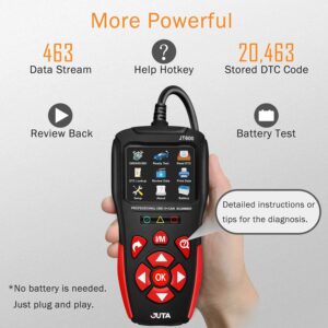 JUTA JT600 Car OBD2 Scanner Code Reader, Graphing Battery Test, Check Engine Diagnostic Scan Tool for All OBDII Vehicle After 1996