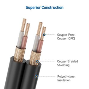 Cable Matters Balanced XLR Splitter Cable - 1.5ft / 0.5m, Male to 2 Female XLR Y Cable (XLR Splitter 1 Male to 2 Female)