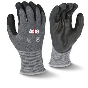 radians rwg560tm axis cut protection level a4 pu coated gloves, tagged, pair, medium (pack of 12)