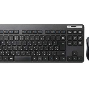 ELECOM Wireless Thin Keyboard/Standard Japanese Layout/Conformity with JIS Standard/Wireless Mouse/Durable/Black/TK-FDM109MBK