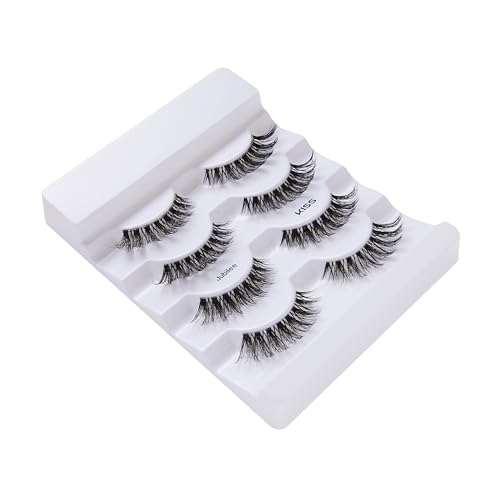 KISS Lash Couture, False Eyelashes, Jubilee', 10 mm, Includes 4 Pairs Of Lashes, Contact Lens Friendly, Easy to Apply, Reusable Strip Lashes, Glue On