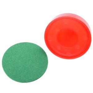 MUZOCT Great Goal Handles Pushers Replacement Accessories for Game Tables - 2 Red Air Hockey Pushers and 4 Red Pucks for Children 2.36"x1.96" Mini size