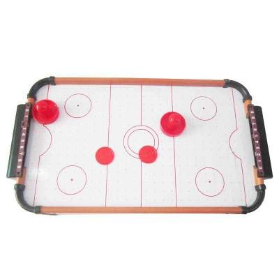 MUZOCT Great Goal Handles Pushers Replacement Accessories for Game Tables - 2 Red Air Hockey Pushers and 4 Red Pucks for Children 2.36"x1.96" Mini size