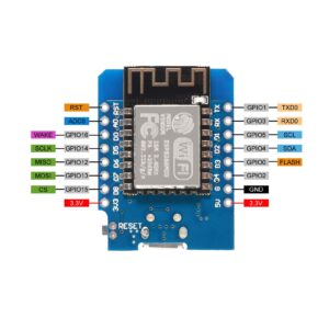 5Pcs ESP8266 ESP-12 ESP-12F NodeMcu D1 Module WeMos Lua 4M Bytes WLAN WiFi Internet Development Board Base on ESP8266 ESP-12F Micro USB Connection or Type C Connection Random Send