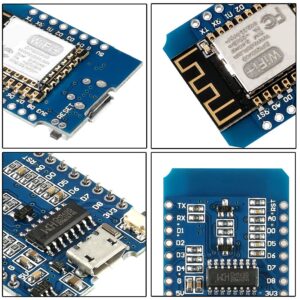 5Pcs ESP8266 ESP-12 ESP-12F NodeMcu D1 Module WeMos Lua 4M Bytes WLAN WiFi Internet Development Board Base on ESP8266 ESP-12F Micro USB Connection or Type C Connection Random Send