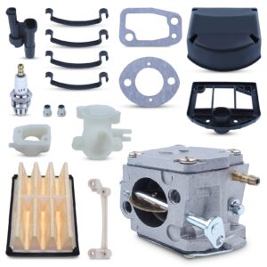 adefol carburetor carb for husqvarna 61 266 268 272 272xp chainsaw with bracket air filter intake manifold gasket spark plug elbow grommet kit