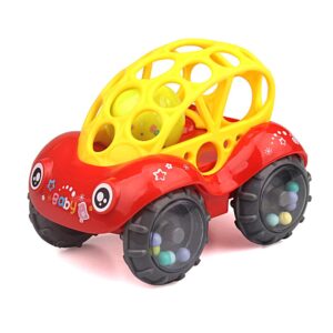 zhfuys rattle & roll car，3-12 months baby toys 5 inch boy and girl infant toys vehicles