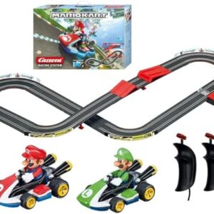 Carrera GO!!! 63503 Official Licensed Mario Kart Battery Operated 1:43 Scale Slot Car Racing Toy Track Set with Jump Ramp Featuring Mario and Luigi for Kids Ages 5 Years and Up