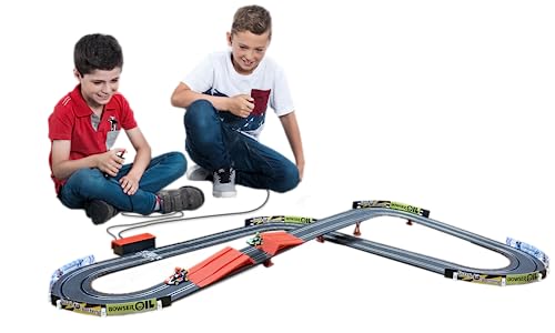 Carrera GO!!! 63503 Official Licensed Mario Kart Battery Operated 1:43 Scale Slot Car Racing Toy Track Set with Jump Ramp Featuring Mario and Luigi for Kids Ages 5 Years and Up