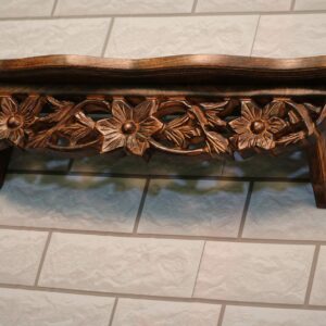 Worthy Shoppee Hand Carved Wall Decor Shelf for Living Room Home Office Drawing Room