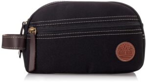 timberland men's toiletry bag canvas travel kit organizer, black, one size